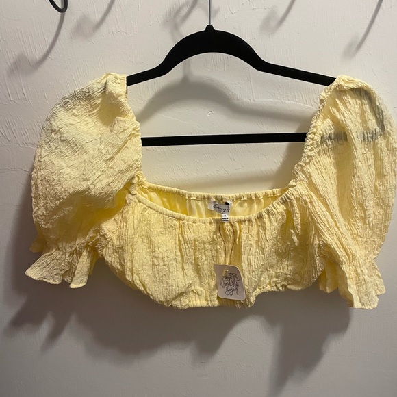 emory park | Tops | Emory Park Crop Top With Puff Sleeves | Poshmark